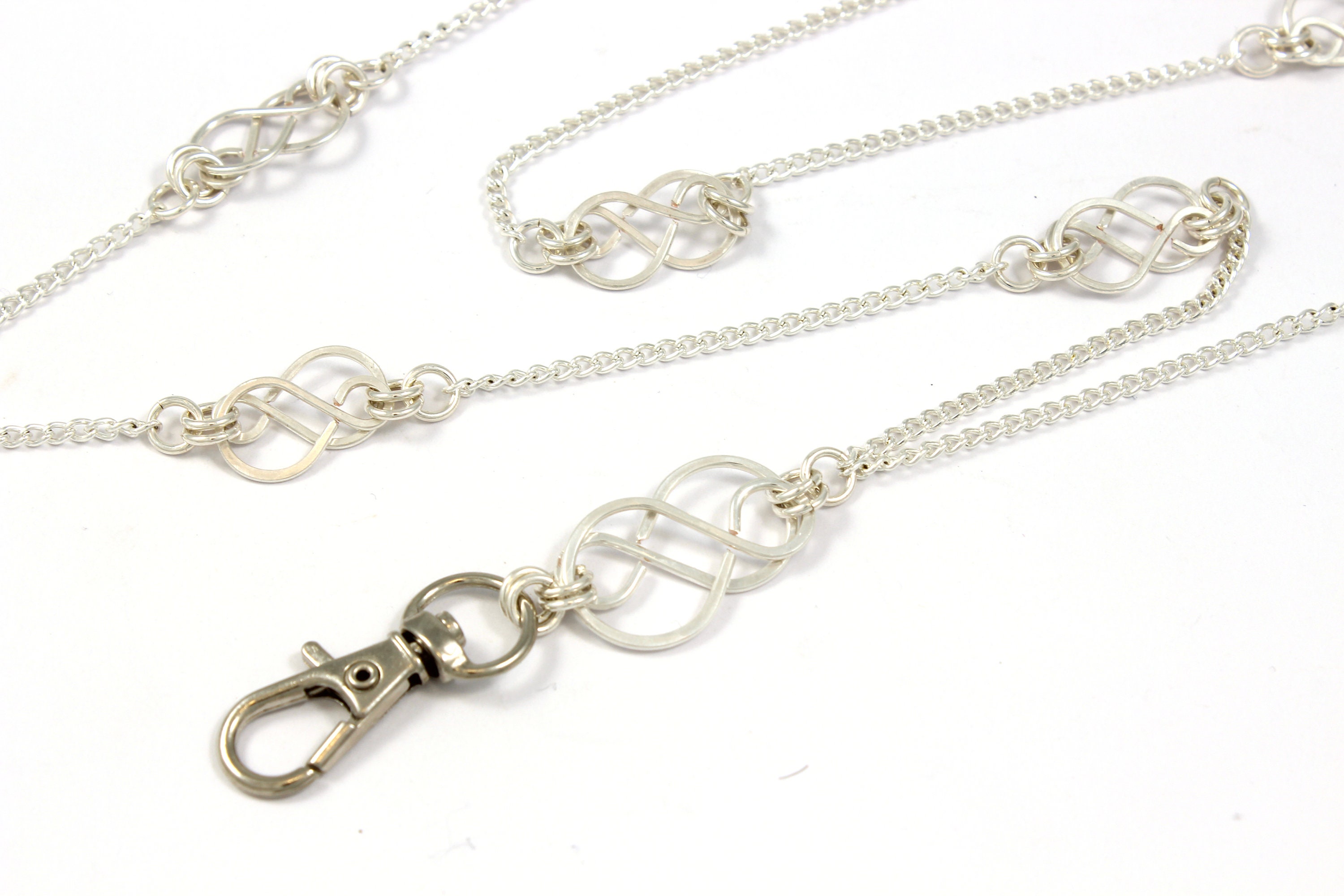 Silver Celtic Knot ID Badge Lanyard Necklace, Teacher Gift - Etsy