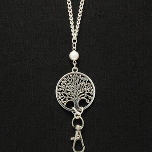 Women's Lanyard ID Badge Holder With Beautiful Silver Tree - Etsy