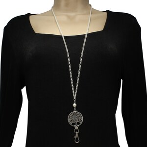 Women's Lanyard ID Badge Holder With Beautiful Silver Tree - Etsy