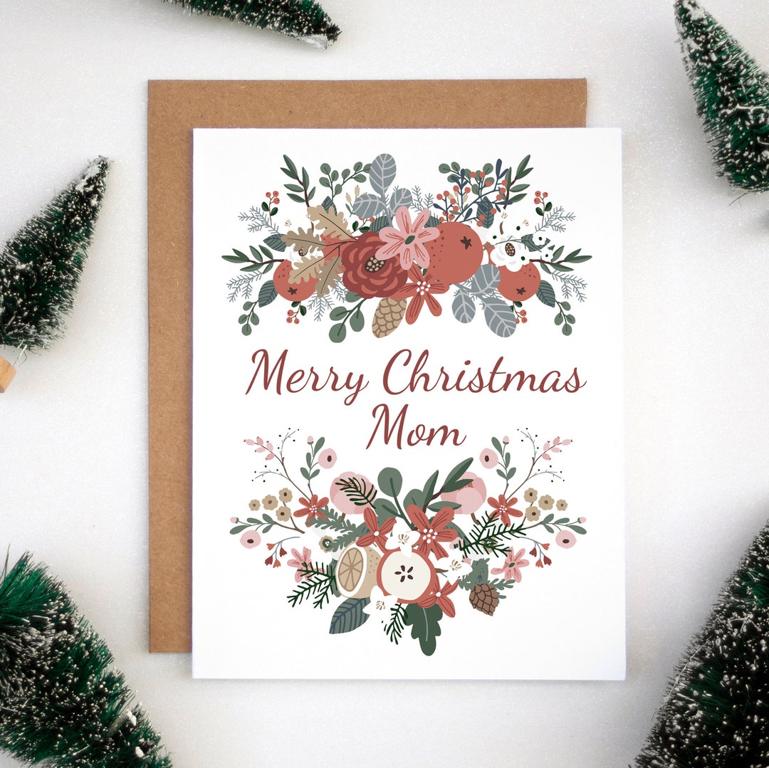 Mom Christmas Card, Christmas Card for Mom, Mom Xmas Card, Mother ...