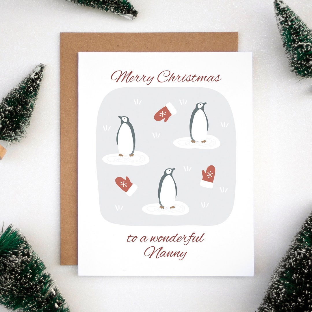 Nanny Christmas Card, Christmas Card for Nanny, Nanny Xmas Card, Nanny ...