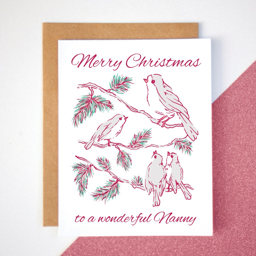 Nanny Christmas Card, Christmas Card for Nanny, Nanny Xmas Card, Nanny ...