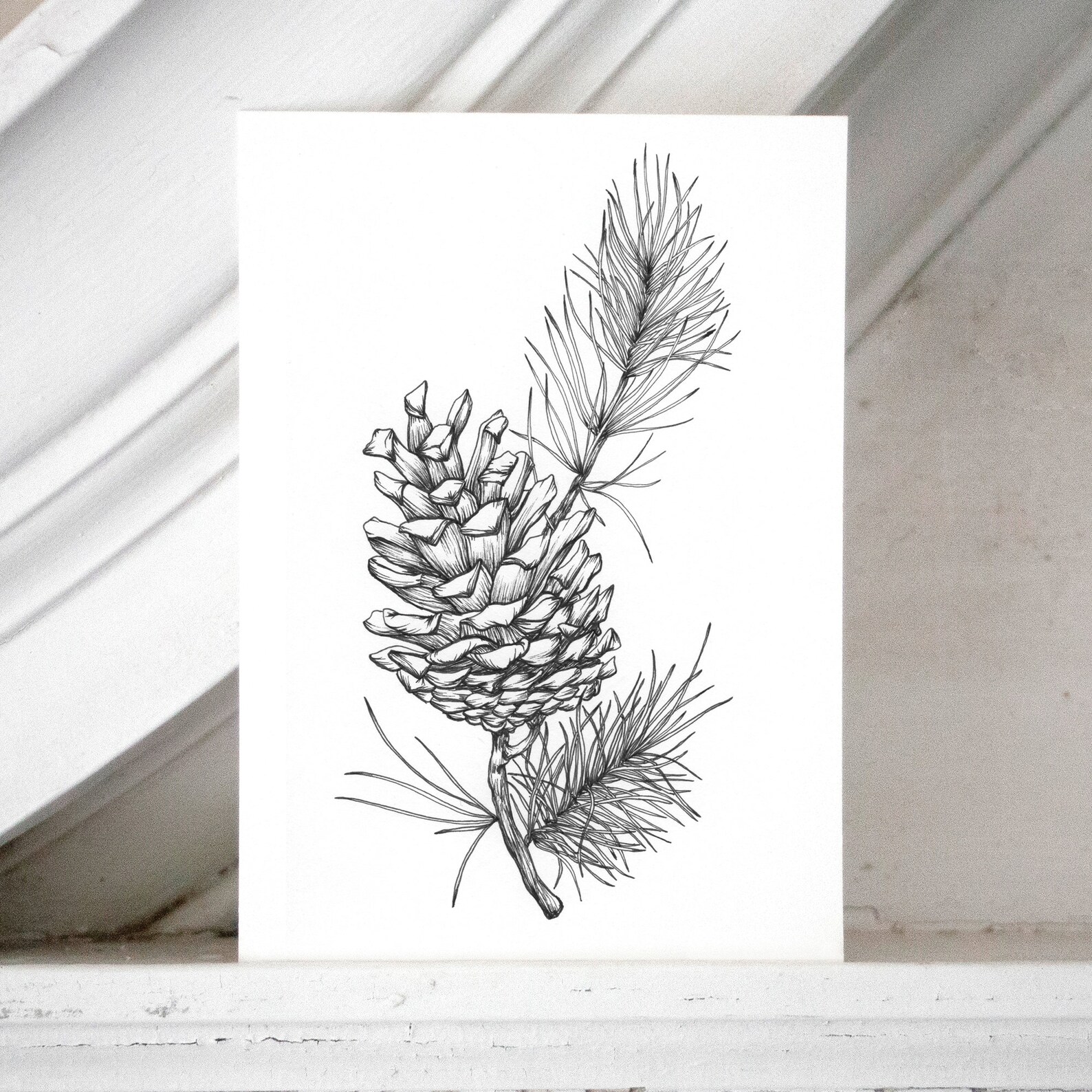 Digital Download, Pinecone Print, Botanical Illustration, Pine ...