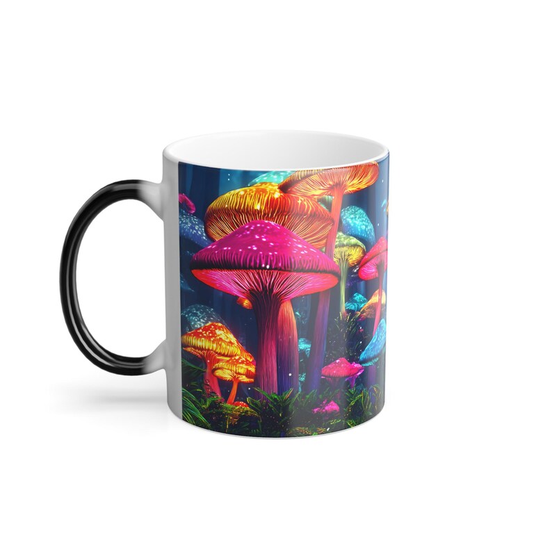 Color Changing Mushroom Forest Mug: Heat Sensitive Cottagecore Coffee ...