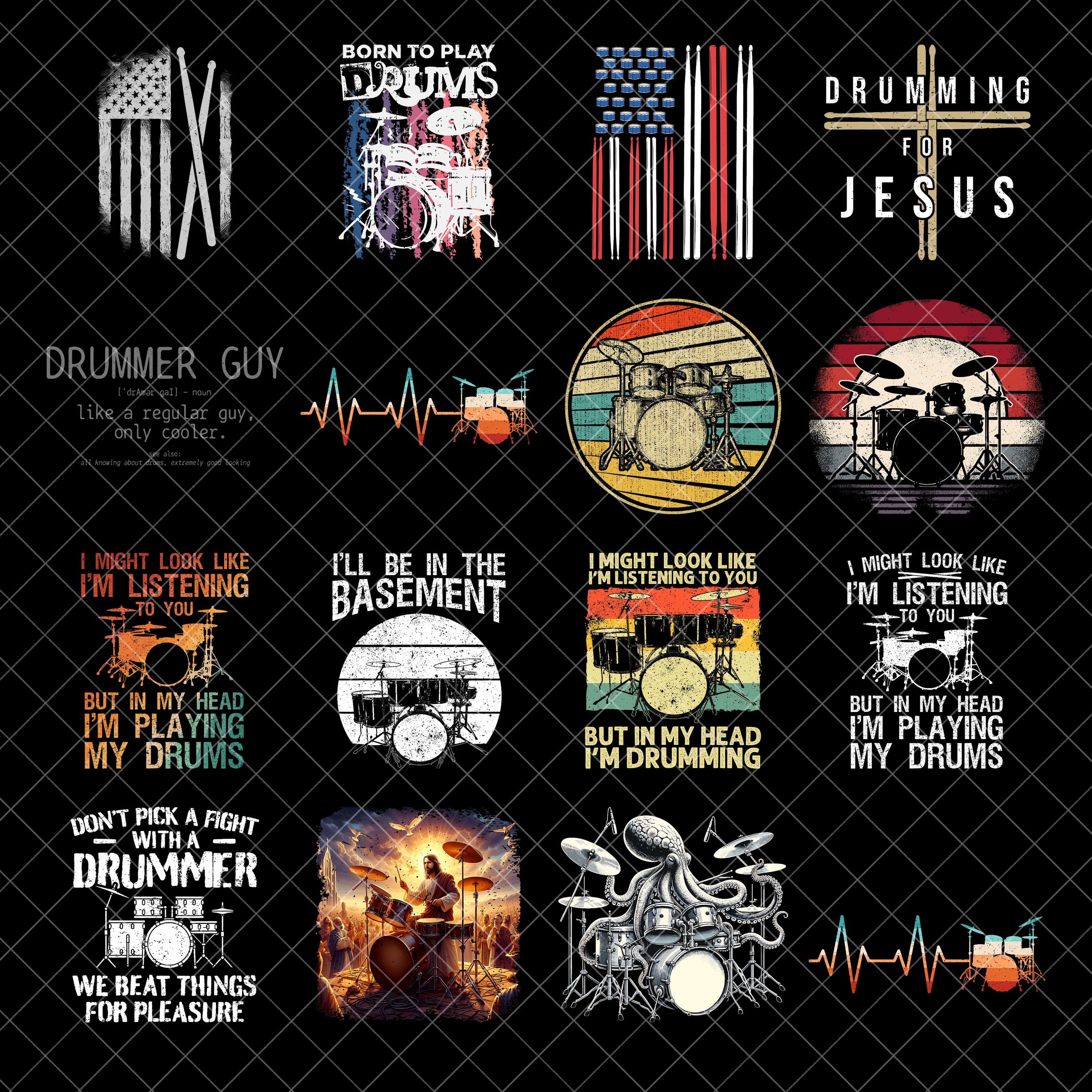 Drummer Png, Drummer Clipart, Drummer Silhouette, Drummer Decal, Vector ...