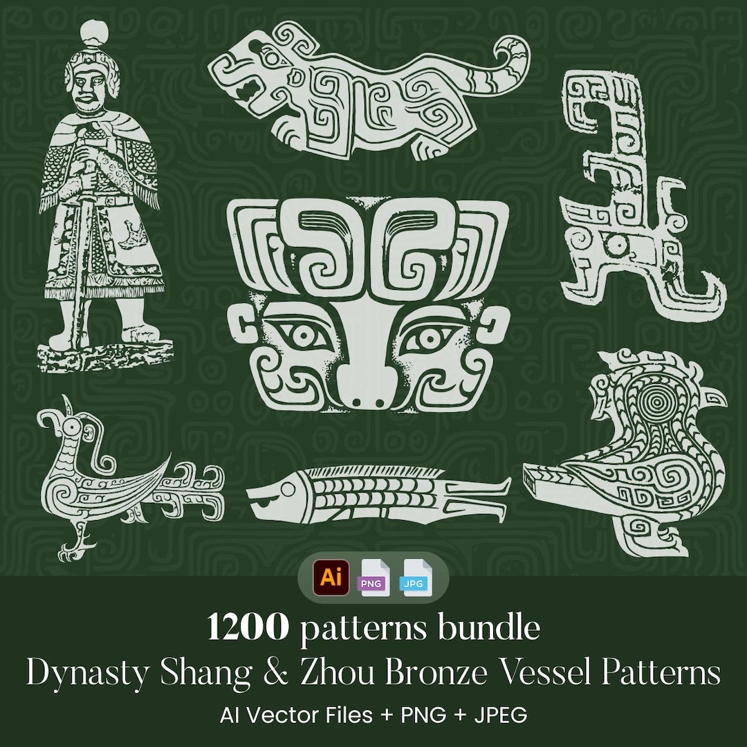 1200+ Ancient Chinese Bronze Vessel Patterns – Shang & Zhou Dynasty ...