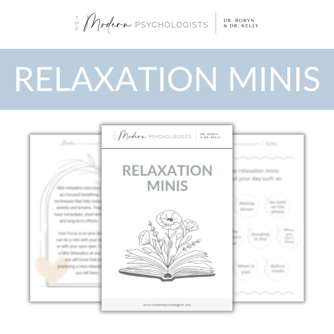 Relaxation Minis | Therapy Worksheet | Mental Health Resources | Stress ...