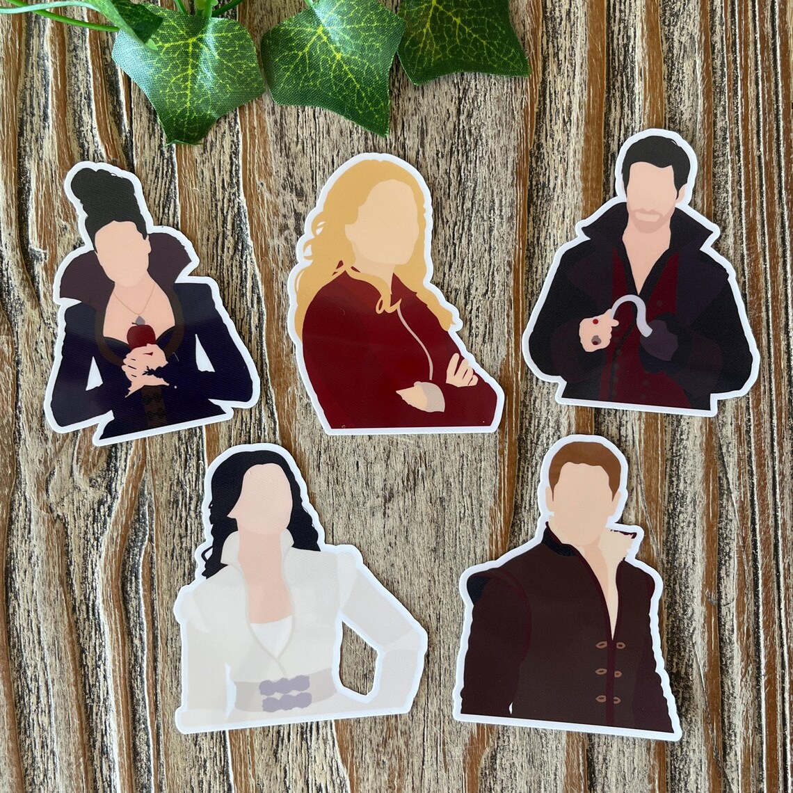 Once Upon a Time Vinyl Sticker Set | Emma, Hook, Evil Queen, Snow White ...