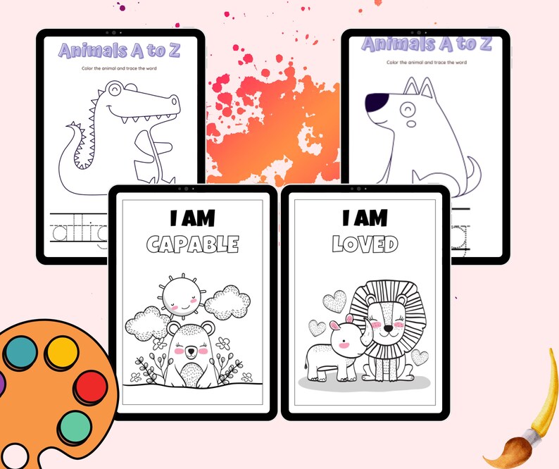Printable Kids Coloring Books Bundle, 1240 Pages (digital Download) - Etsy