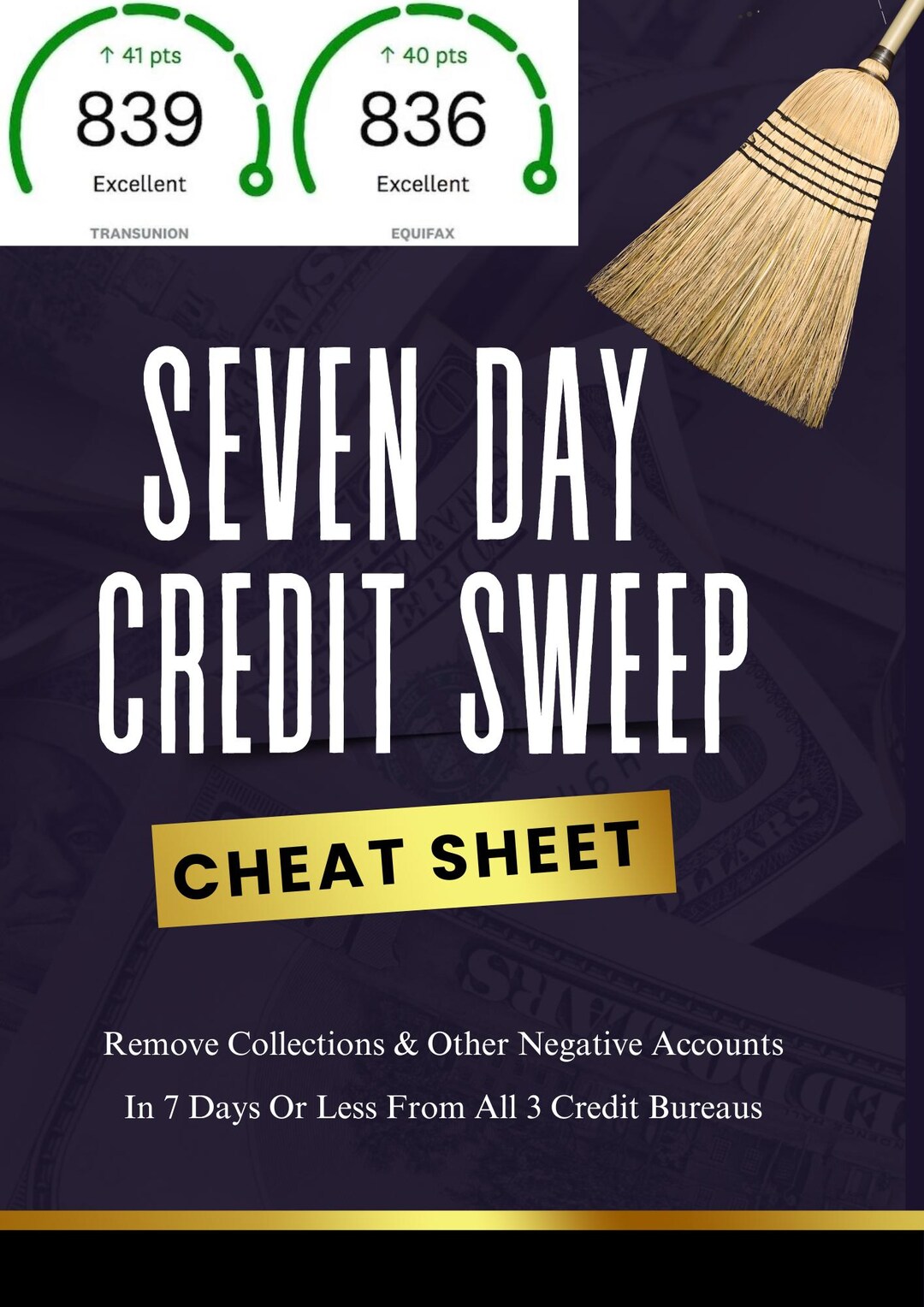 7 Day Credit Sweep Cheat Sheet- PLR - Etsy