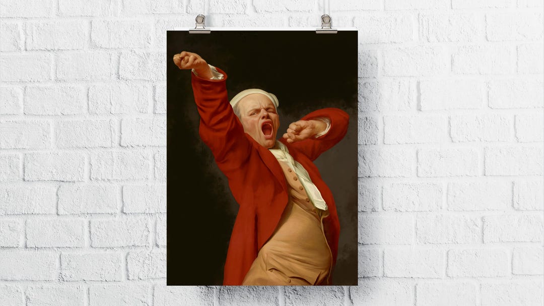 Joseph Ducreux Yawning Portrait: Restored 18th Century Art (digital ...