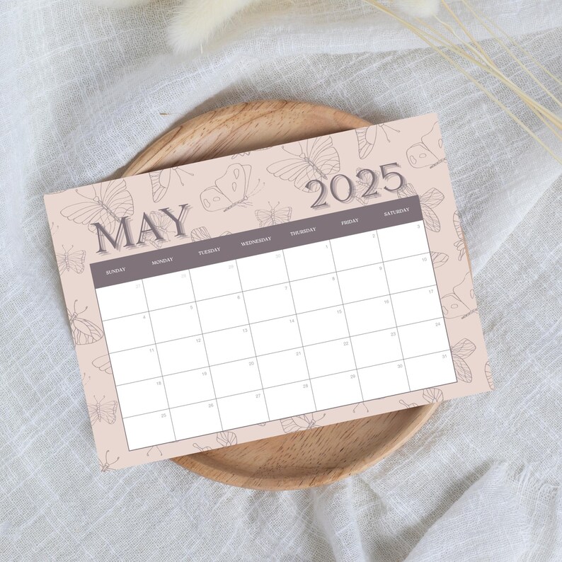 Nature-inspired May 2025 Calendar | Printable & Digital Planner for ...