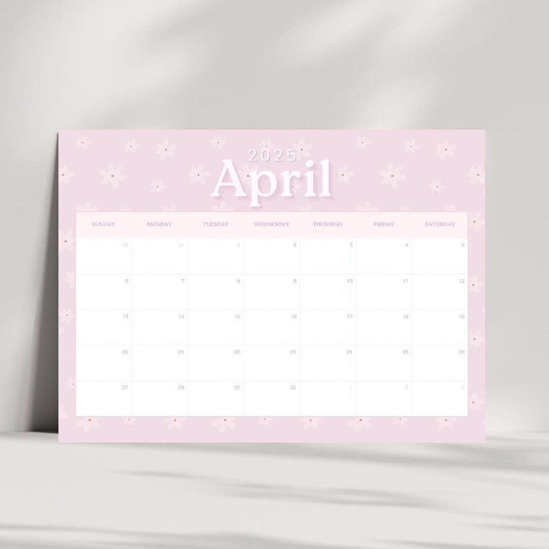 April 2025 Calendar | Printable & Digital Planner for Optimal ...