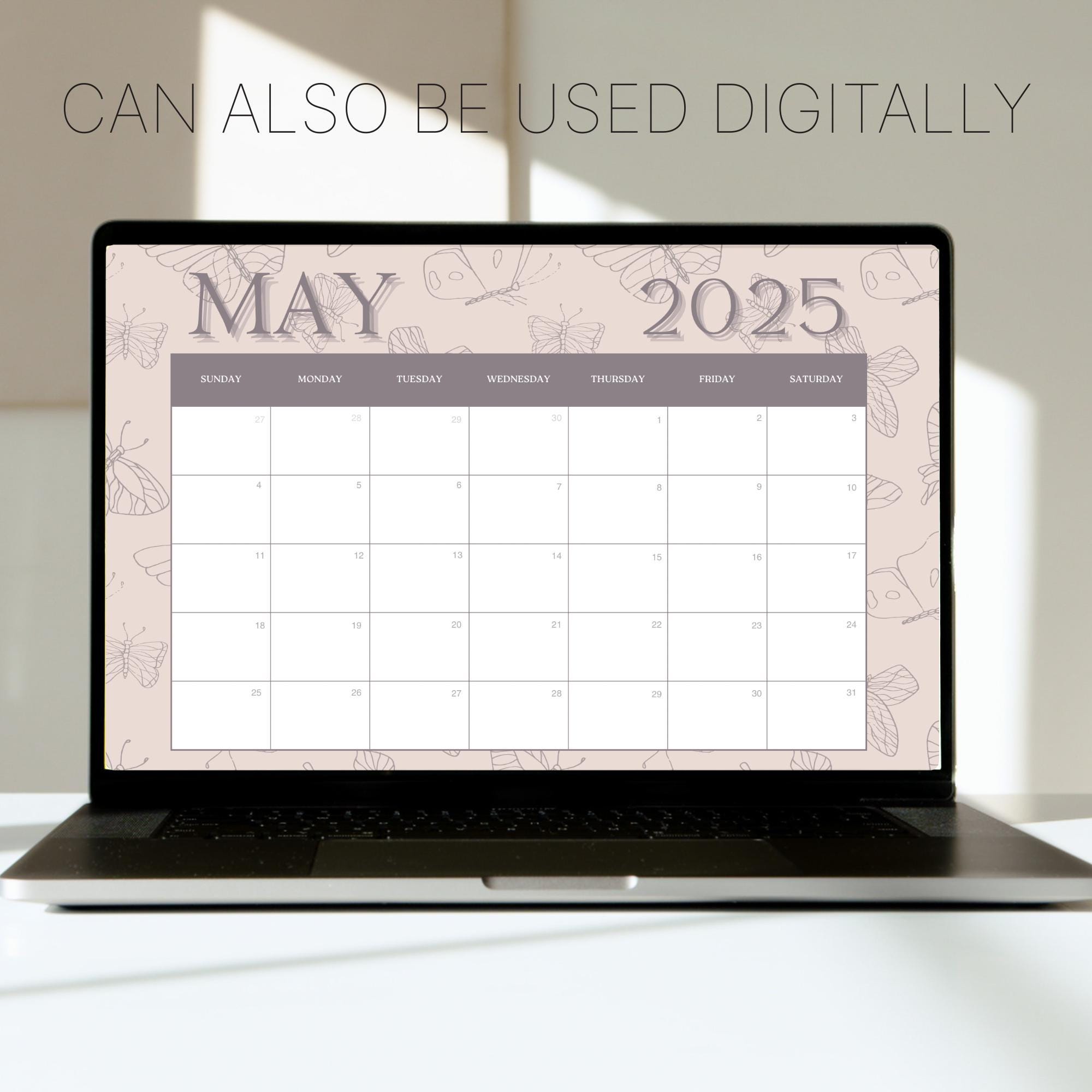 Nature-inspired May 2025 Calendar | Printable & Digital Planner for ...
