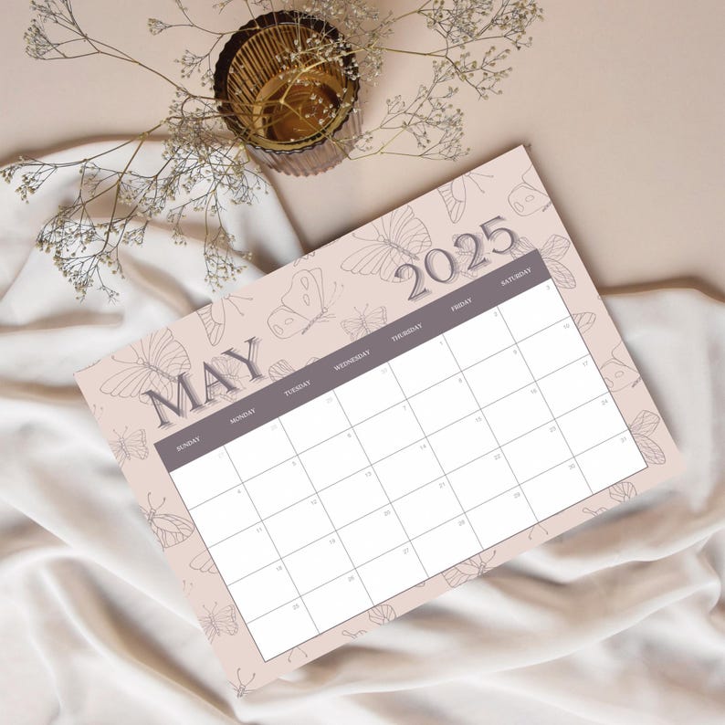 Nature-inspired May 2025 Calendar | Printable & Digital Planner for ...