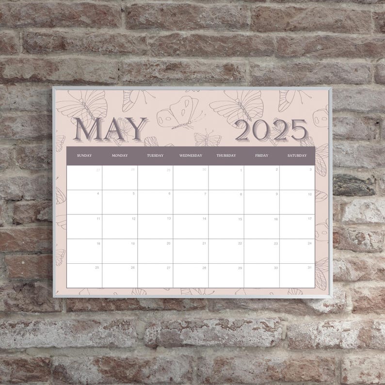 Nature-inspired May 2025 Calendar | Printable & Digital Planner for ...