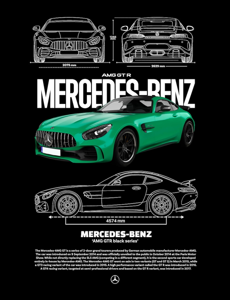 Mercedes AMG Gtr PNG File | High-quality Digital Download for DTF ...