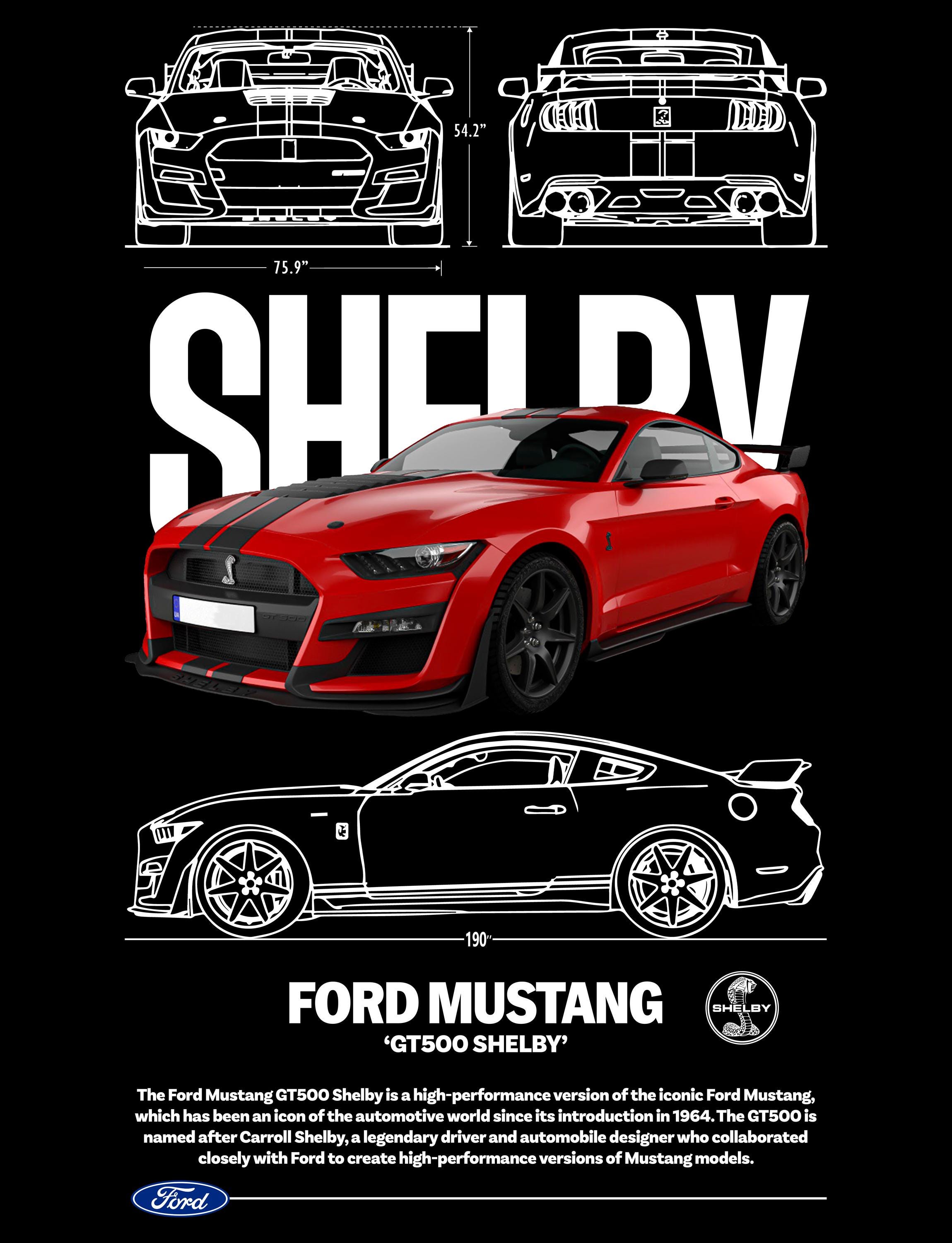 Ford Mustang Shelby GT500 PNG File | High-quality Digital Download for ...