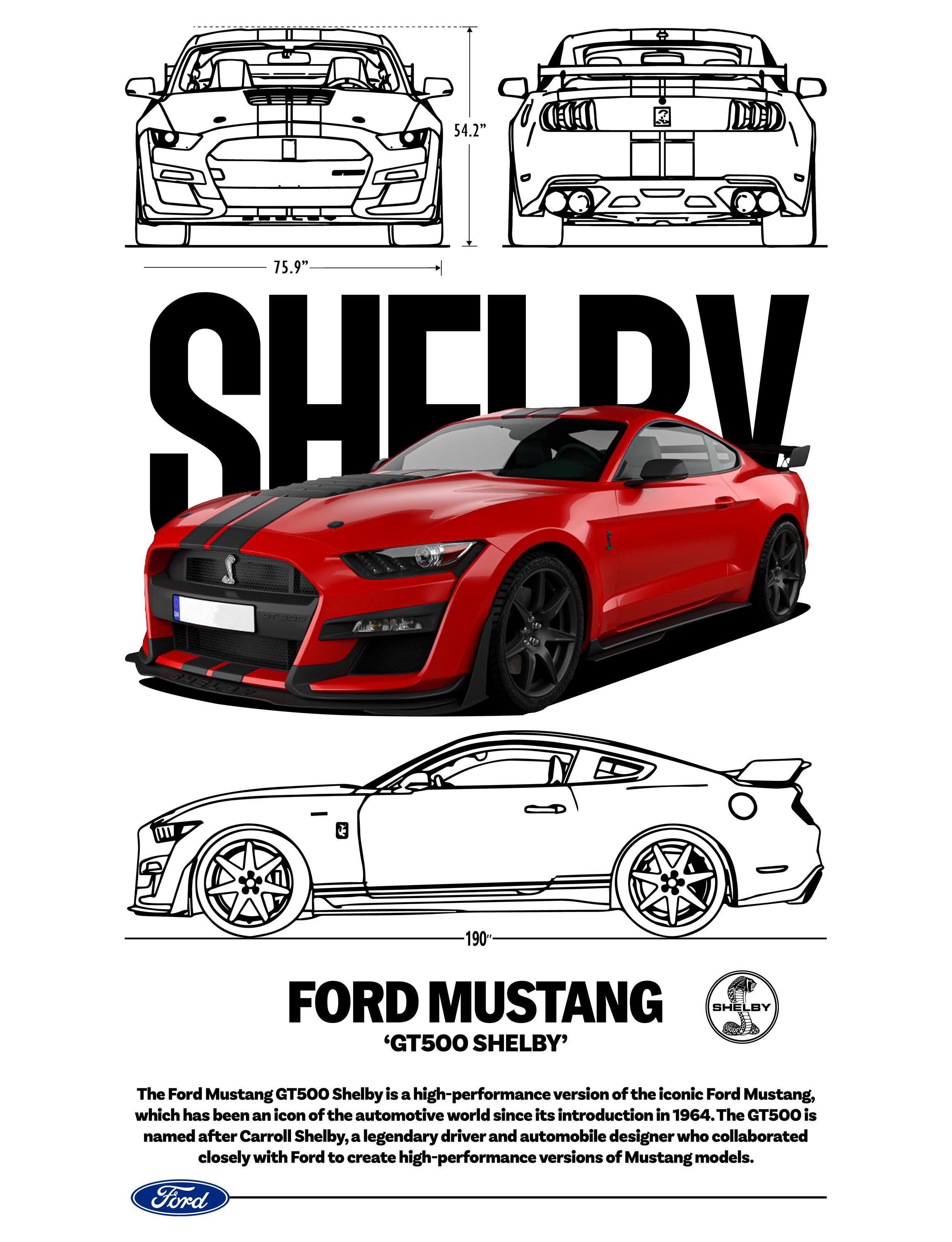 Ford Mustang Shelby GT500 PNG File | High-quality Digital Download for ...
