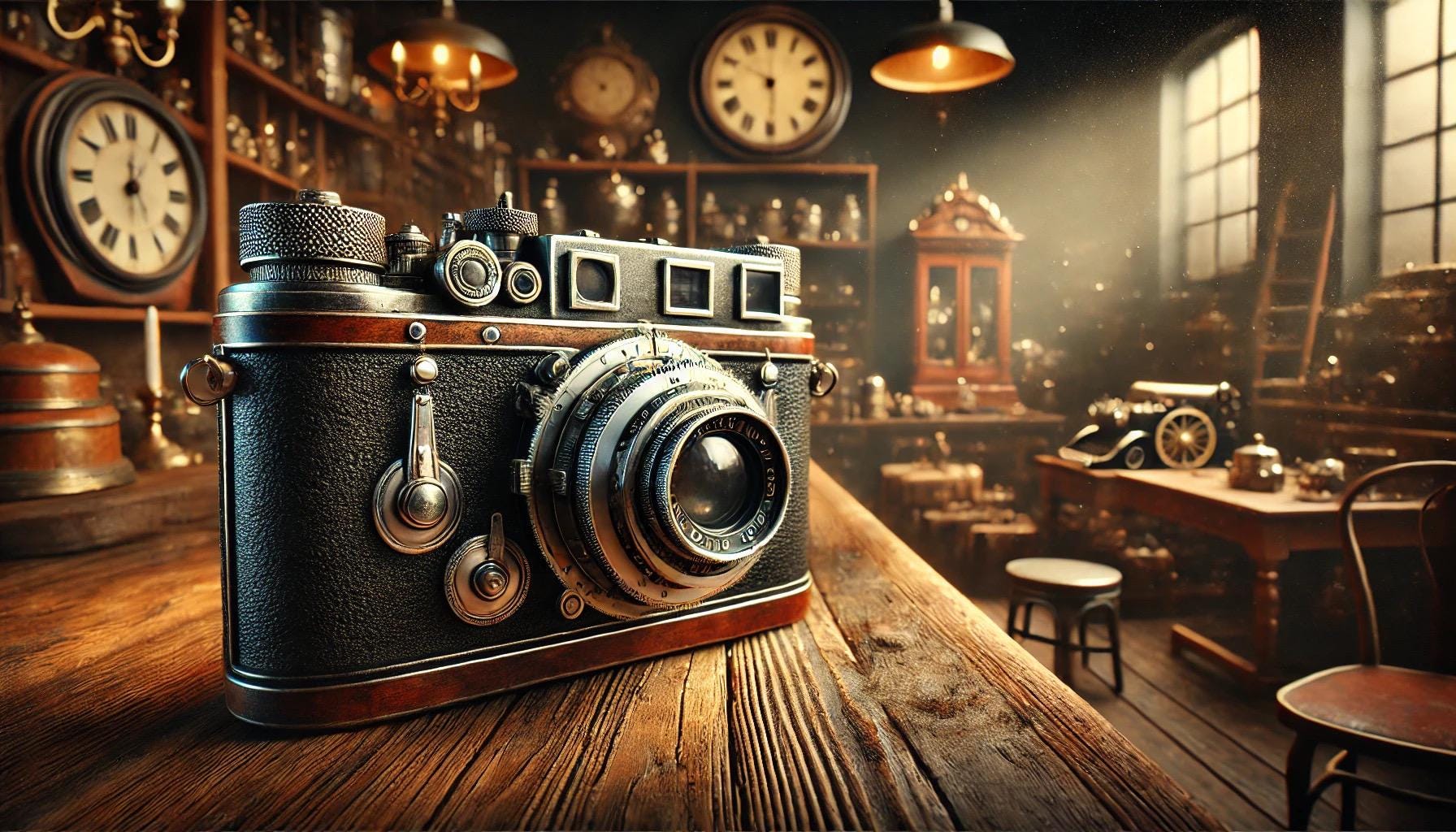 Vintage Cameras in Workshop Art Print | Retro Camera Decor | Moody ...