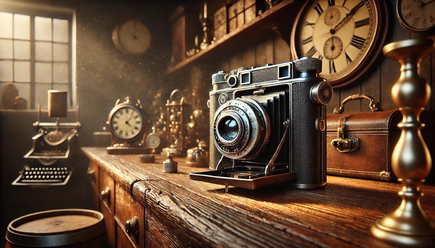 Vintage Cameras in Workshop Art Print | Retro Camera Decor | Moody ...