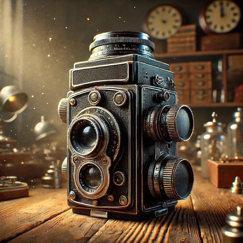 Vintage Cameras in Workshop Art Print | Retro Camera Decor | Moody ...
