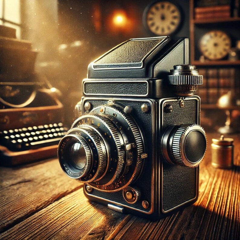 Vintage Cameras in Workshop Art Print | Retro Camera Decor | Moody ...