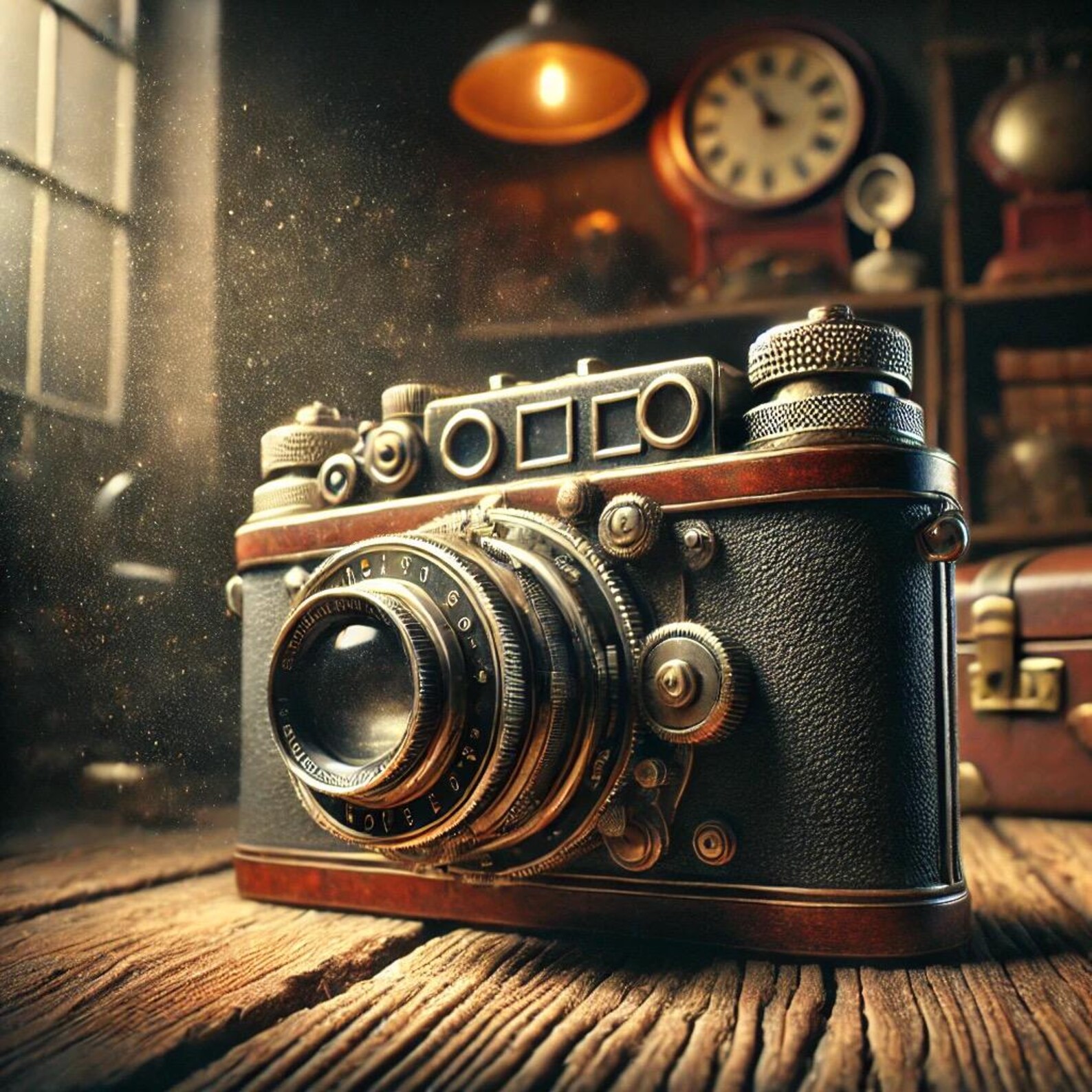 Vintage Cameras in Workshop Art Print | Retro Camera Decor | Moody ...