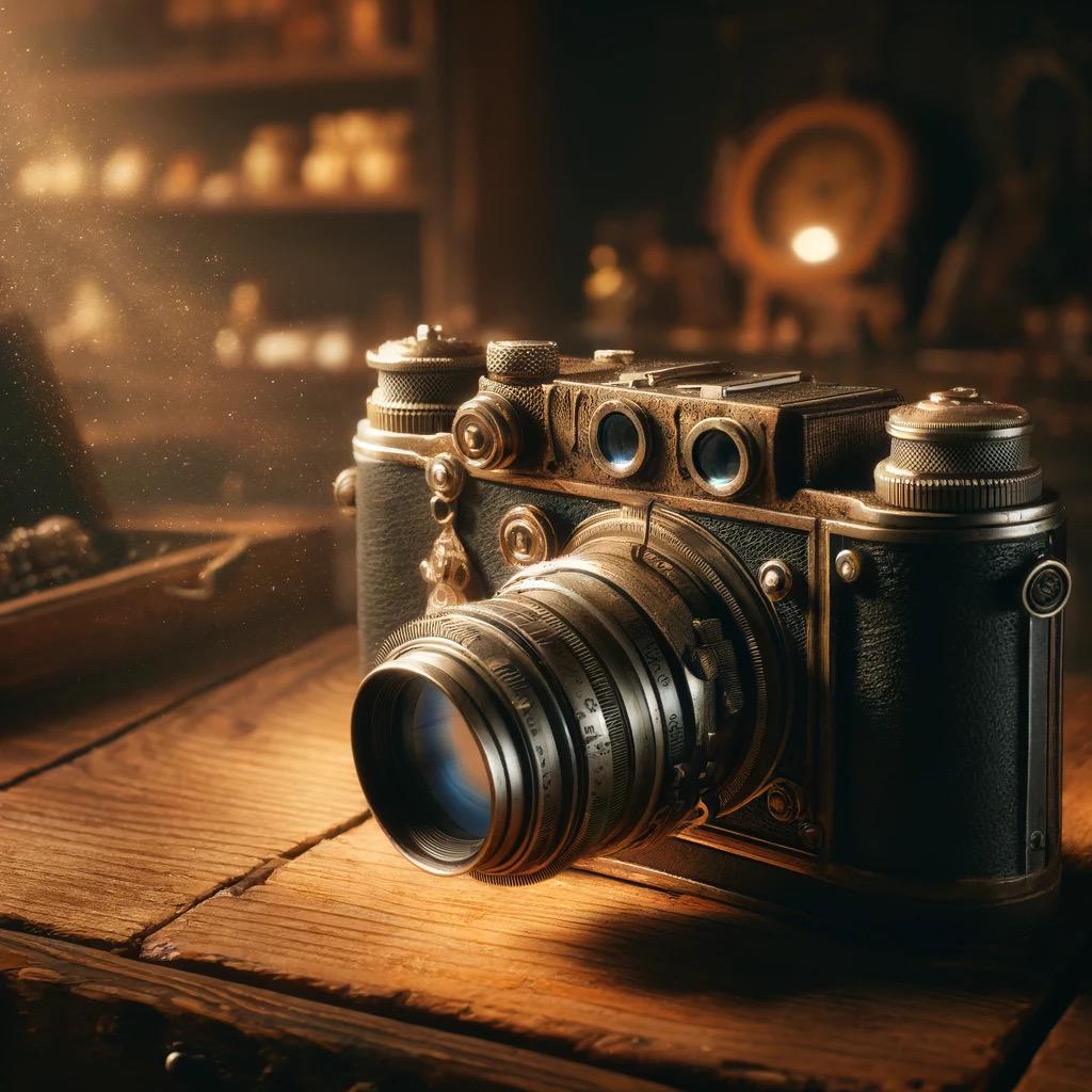 Vintage Cameras in Workshop Art Print | Retro Camera Decor | Moody ...