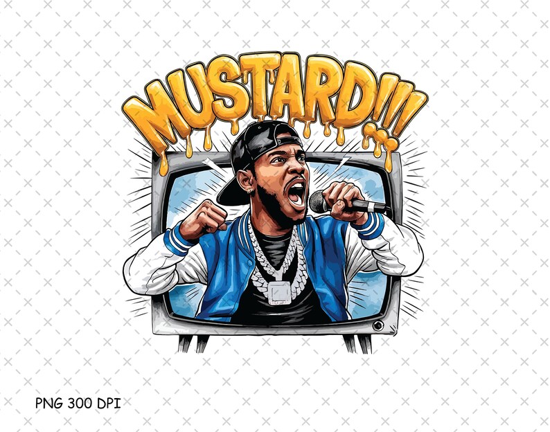 Mustard PNG, Not Like Us Digital File, Kendrick Hip Hop Design, Black ...