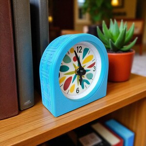 Mid Century Modern Desktop Clock, Colorful Retro Handmade Gift for ...