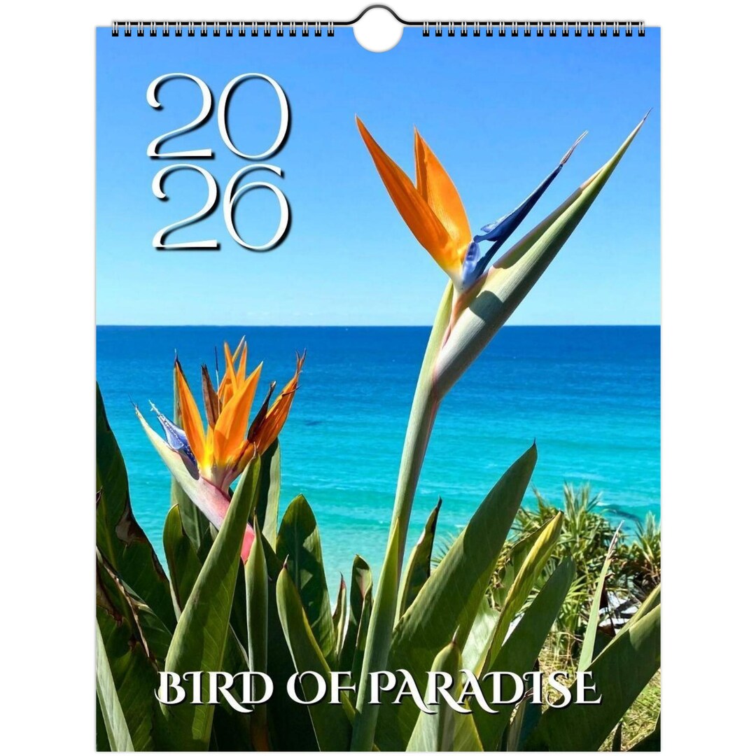 2026 Birds of Paradise Calendar: Floral Botanical Art, Nature Lovers ...