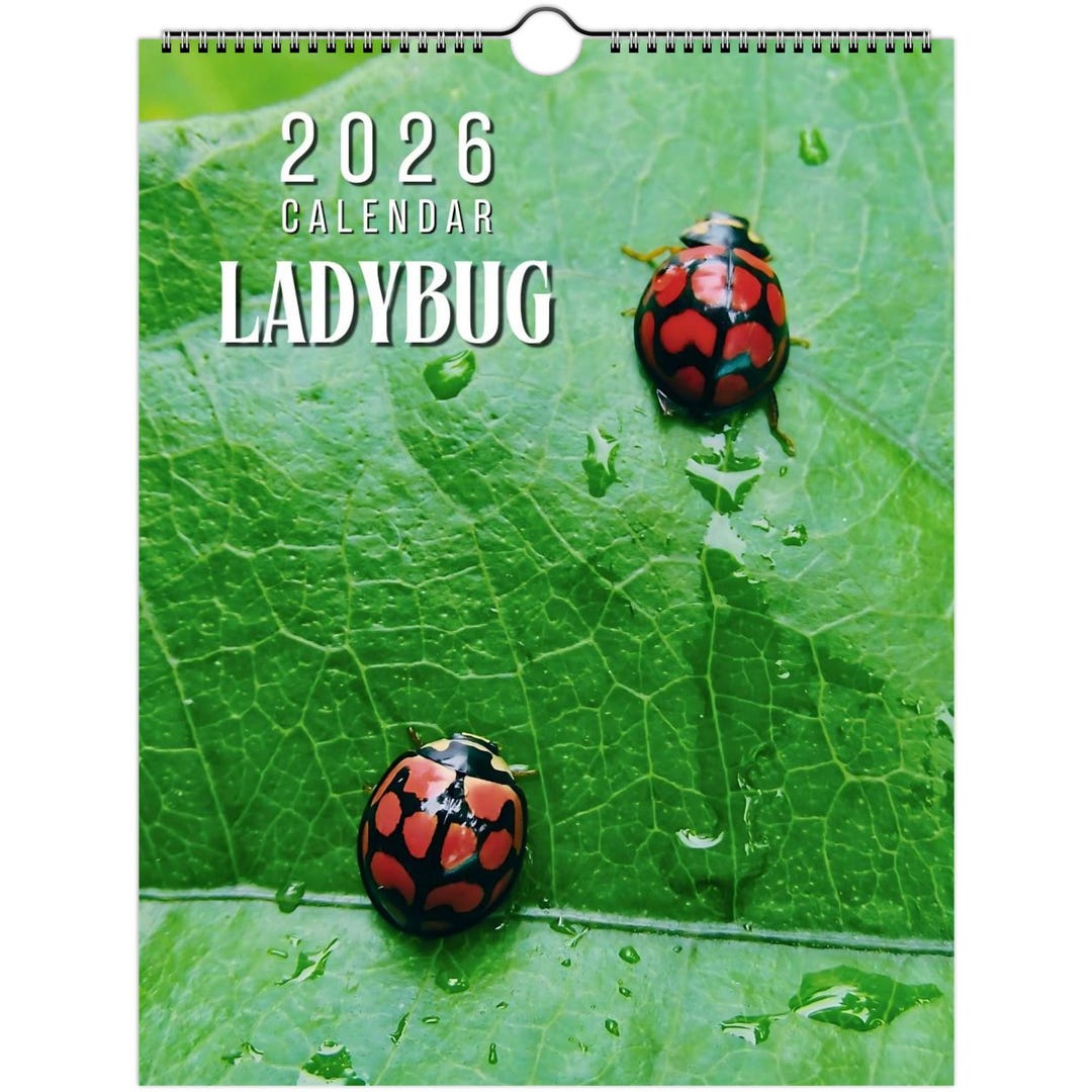 2026 Ladybug Wall Calendar - Unique Animal Lover Gift & Monthly Planner ...
