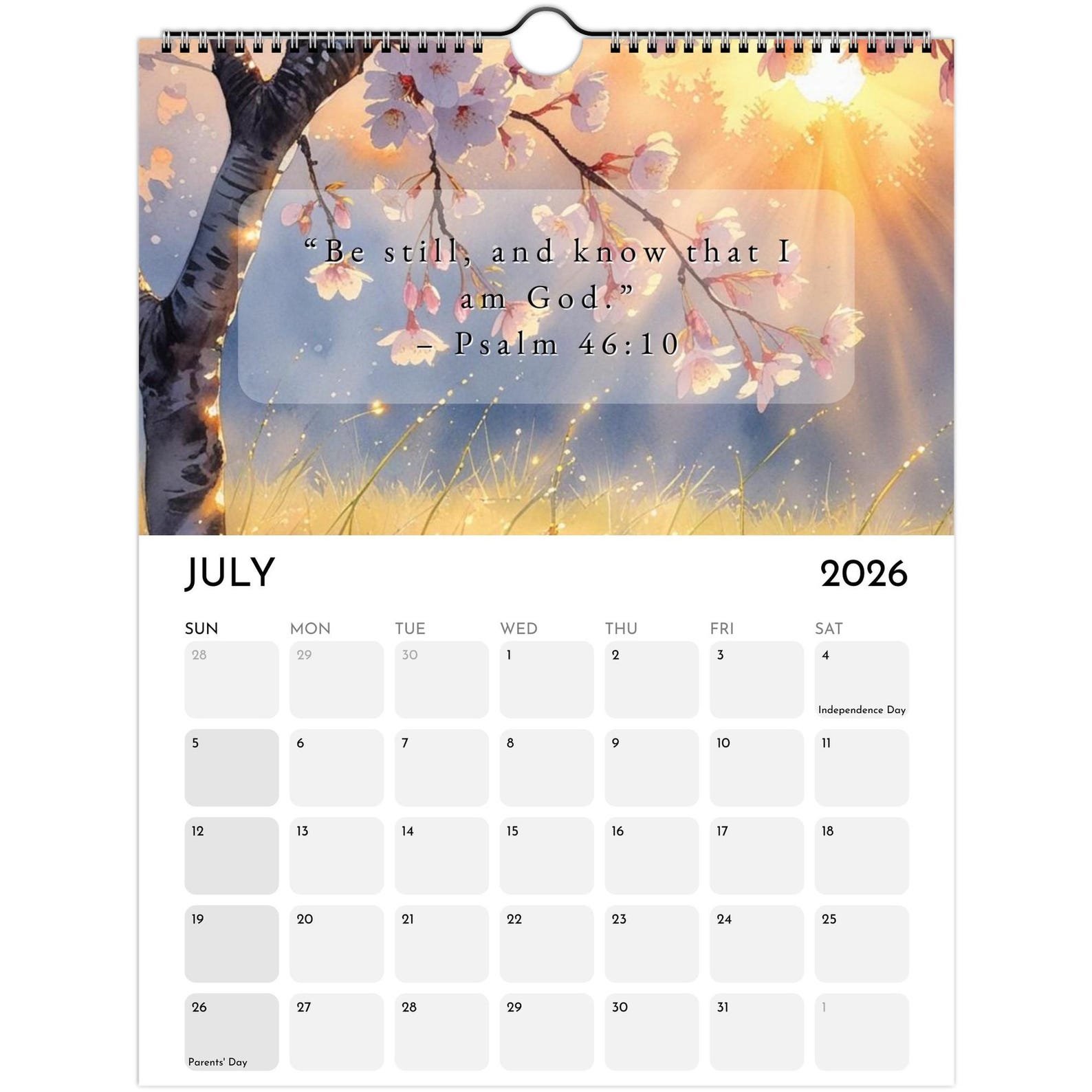 2026 Bible Verse Wall Calendar, Inspirational Christian Scripture Art ...