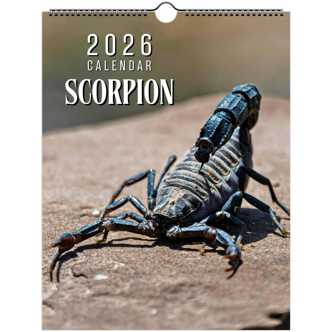 2026 Scorpion Wall Calendar - Unique Animal Lover Gift & Wildlife Art ...