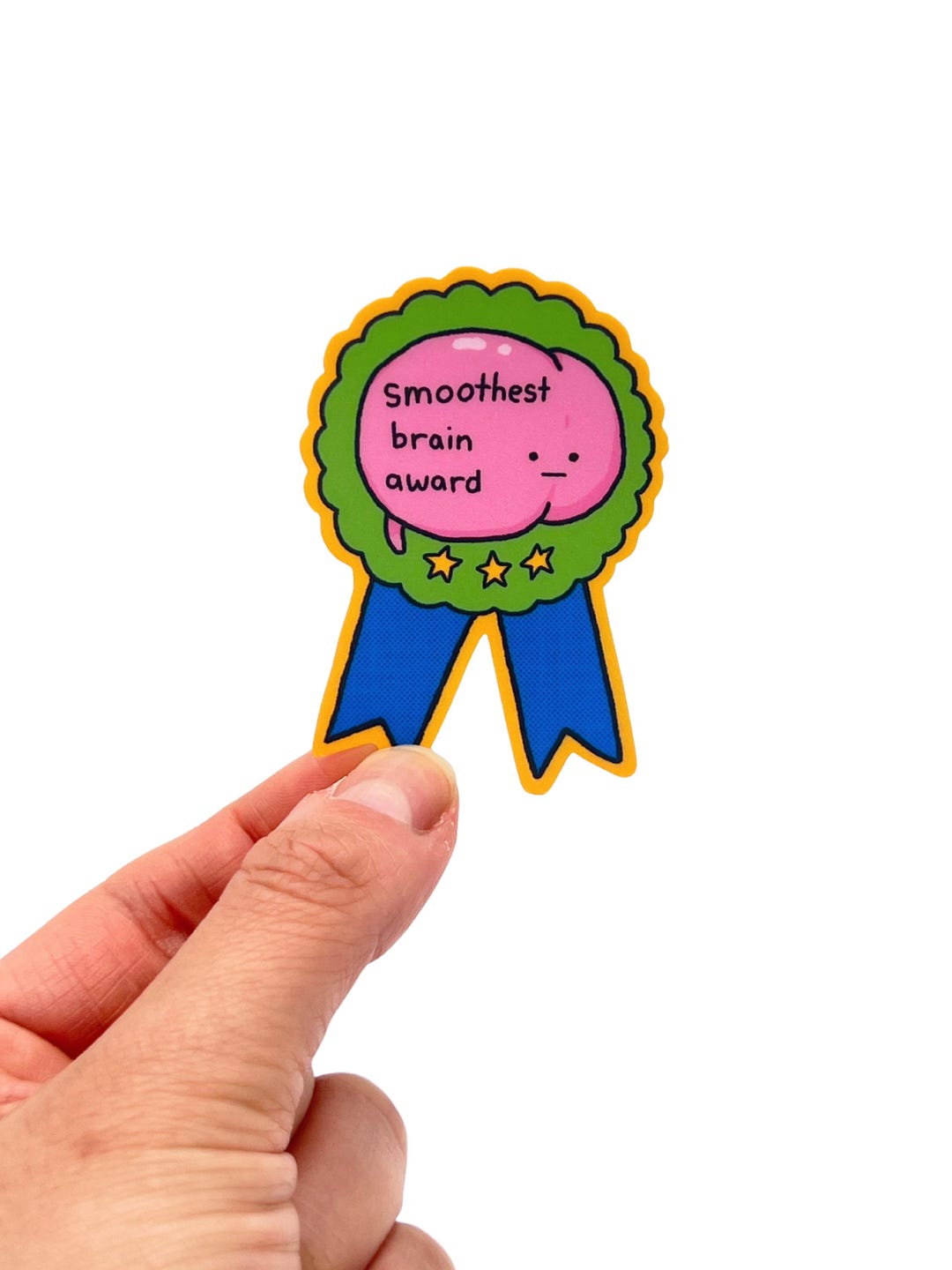 Smooth Brain Award Sticker | Funny Internet Meme - Etsy