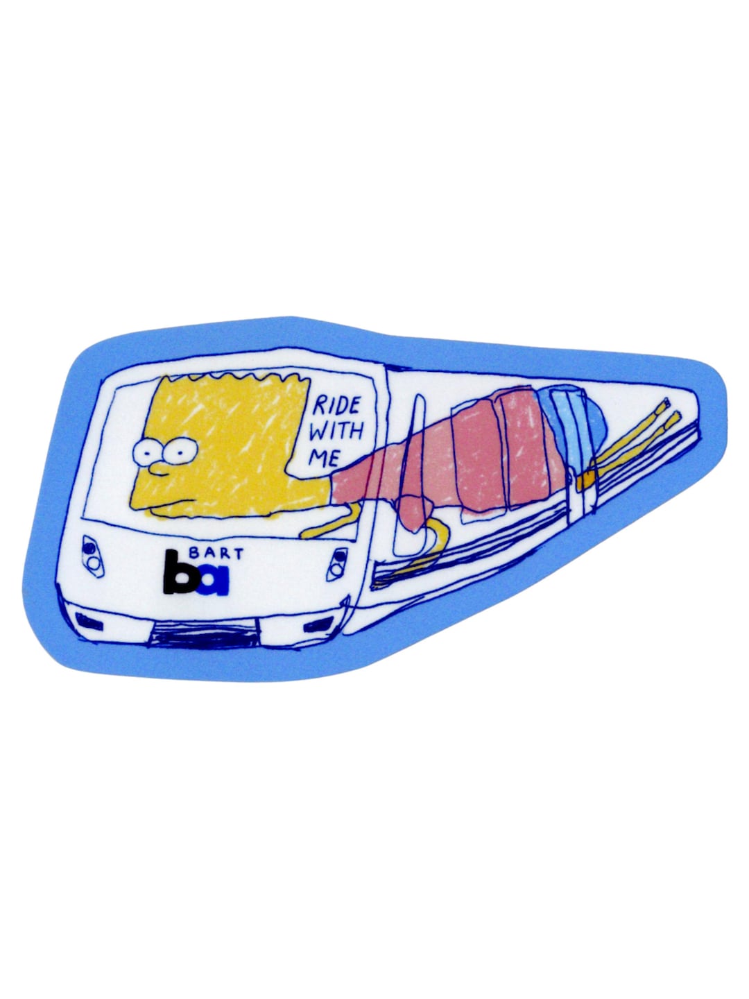 Bart Simpson BART Train Sticker: Oakland San Francisco Transit - Etsy