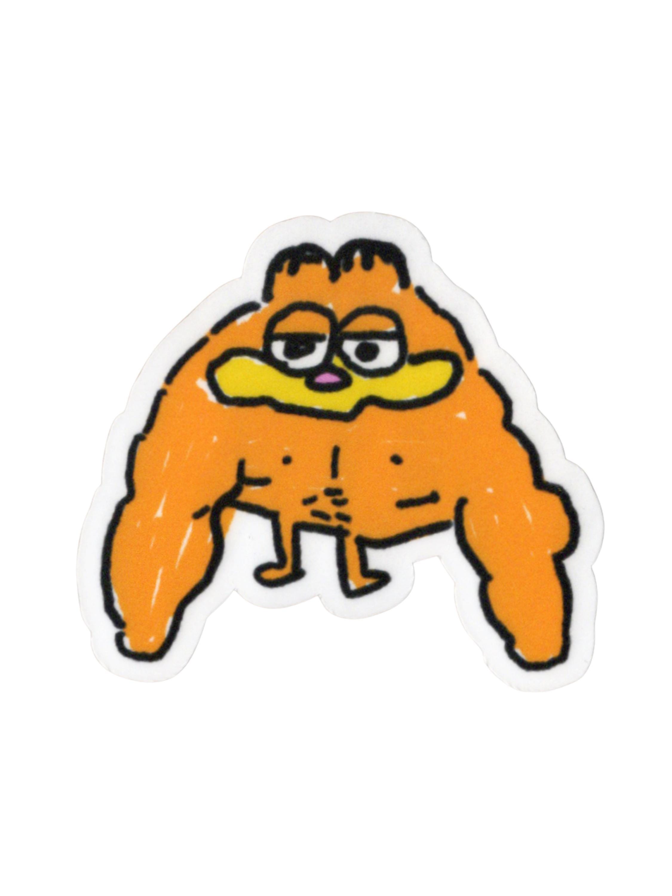 Buff Fat Orange Tabby Cat Sticker: Gym Bro Gift - Etsy