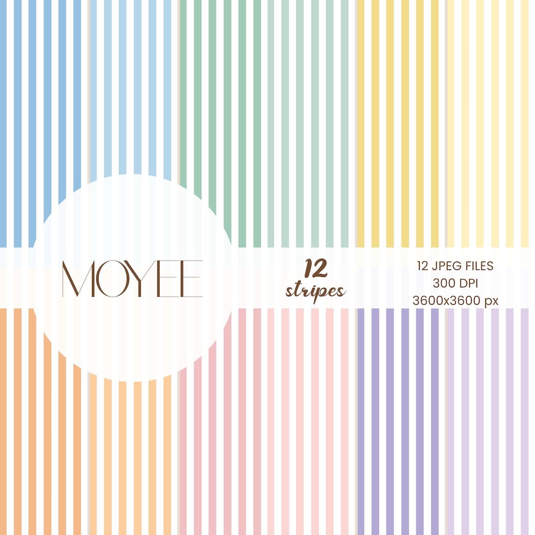 Pastel Stripe Digital Paper | Seamless Backgrounds (JPEG) - Etsy