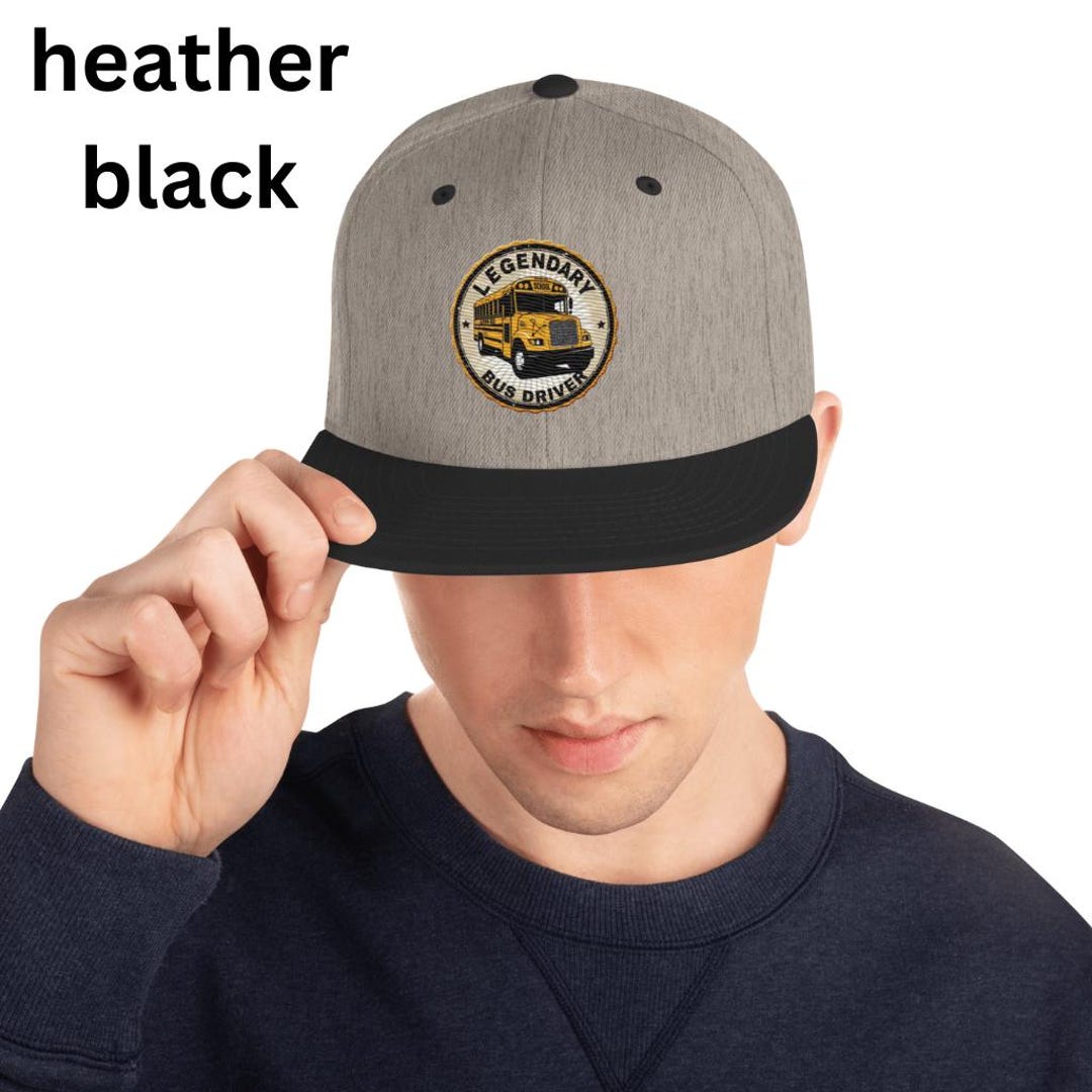 Legendary Bus Driver Hat, Two Color Snapback Cap, School Bus Driver ...