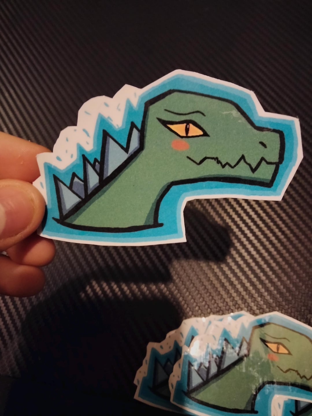 Cute Female Godzilla Blushing Sticker (waterproof Laminated Vinyl) - Etsy