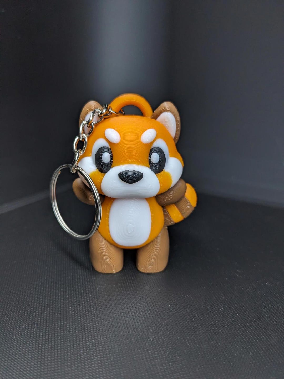 3D Printed Red Panda Keychain – Cute Chonky Animal With Flat Back ...