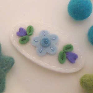 Felt Hair Clip -no Slip -wool Felt -daisy Trail -ecru - Etsy