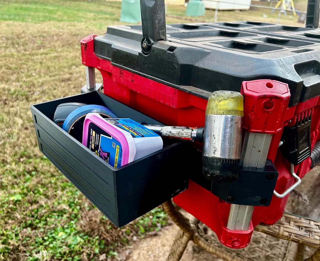 Milwaukee PACKOUT Rail Mounted Side Storage Bin for Tools and Supplies ...
