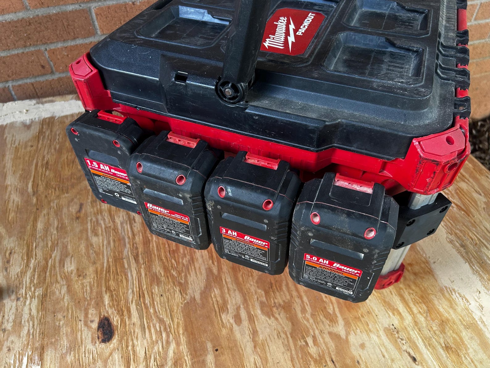 Milwaukee PACKOUT Side Mounted Battery Holder: Fits Dewalt, Ryobi ...