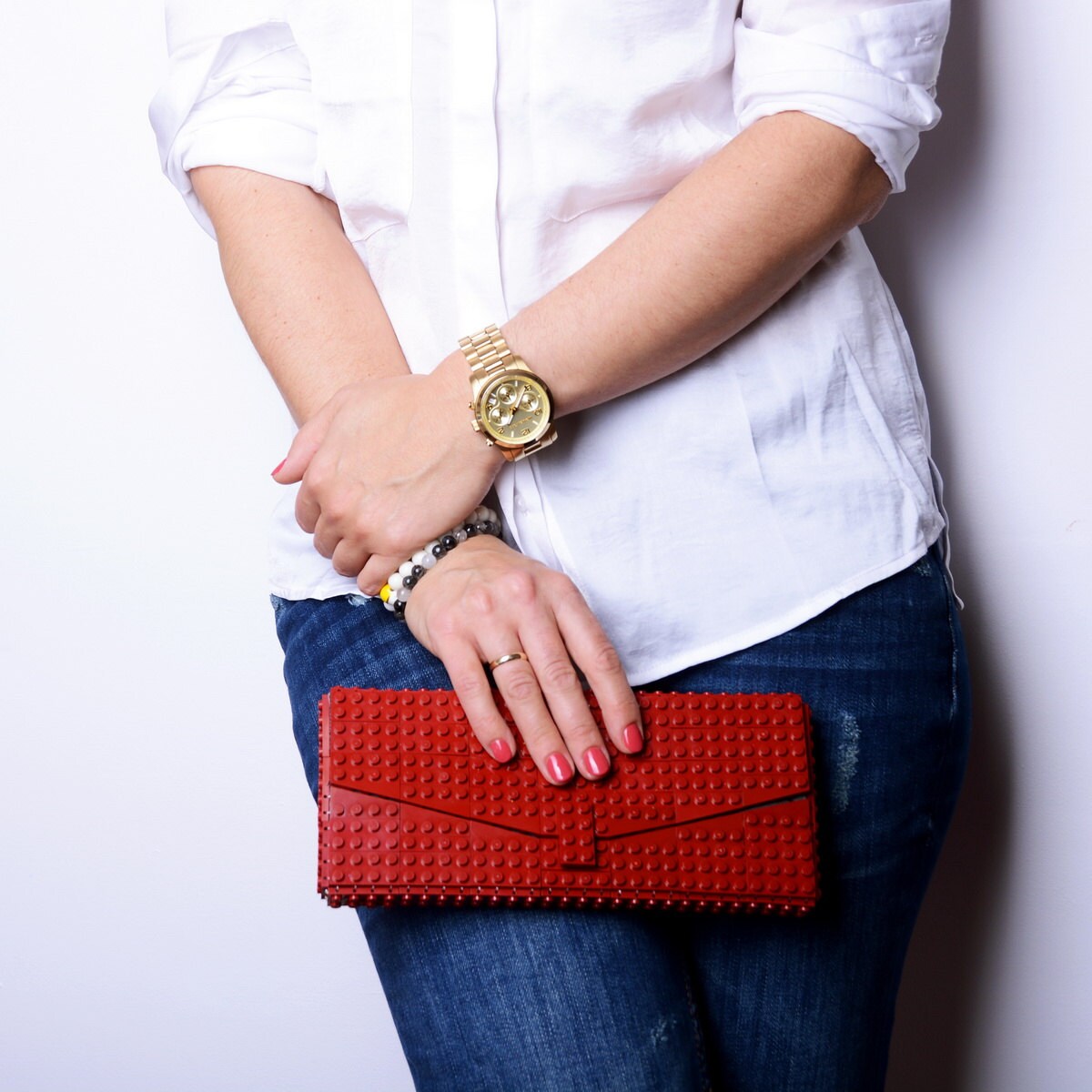 Dark Red Clutch Purse Made With LEGO® Bricks FREE SHIPPING - Etsy