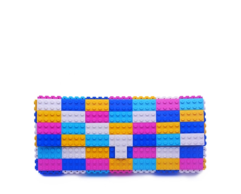 Multicolor Candy Clutch Purse Made With LEGO® Bricks FREE - Etsy