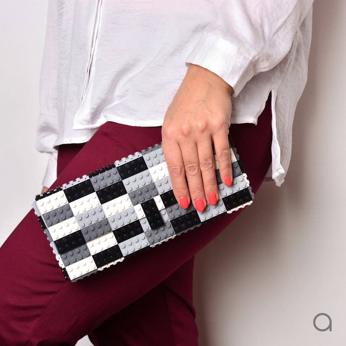 Monochrom Clutch Purse Made With LEGO® Bricks FREE SHIPPING - Etsy