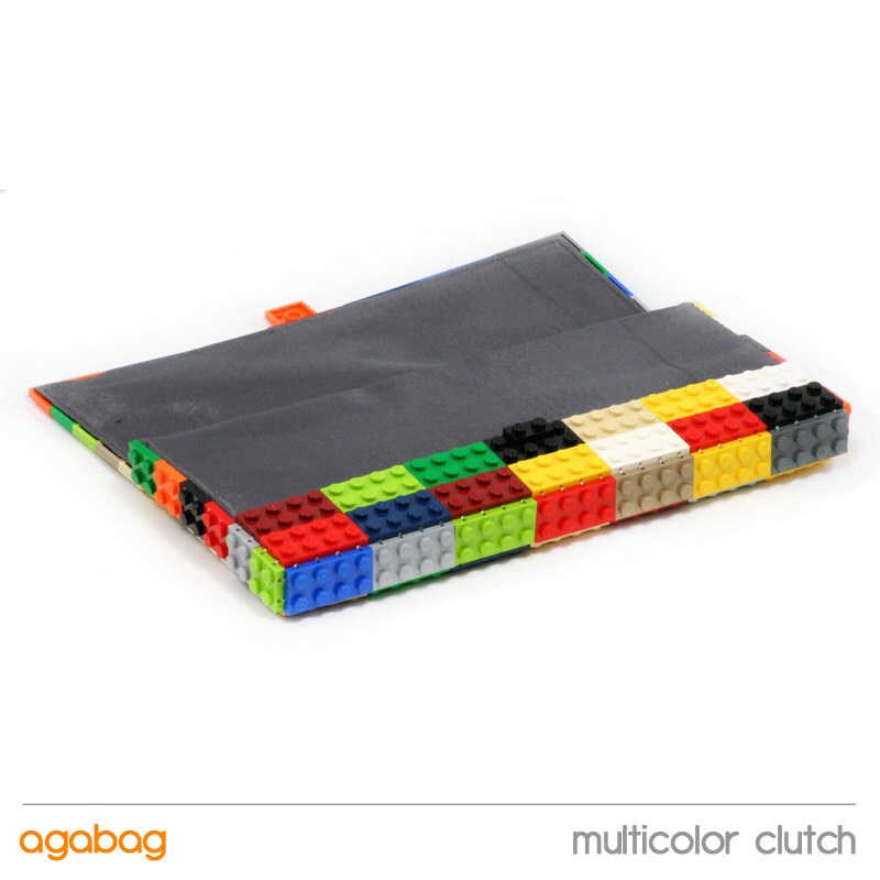 Multicolor Clutch Purse Made With LEGO® Bricks FREE SHIPPING - Etsy