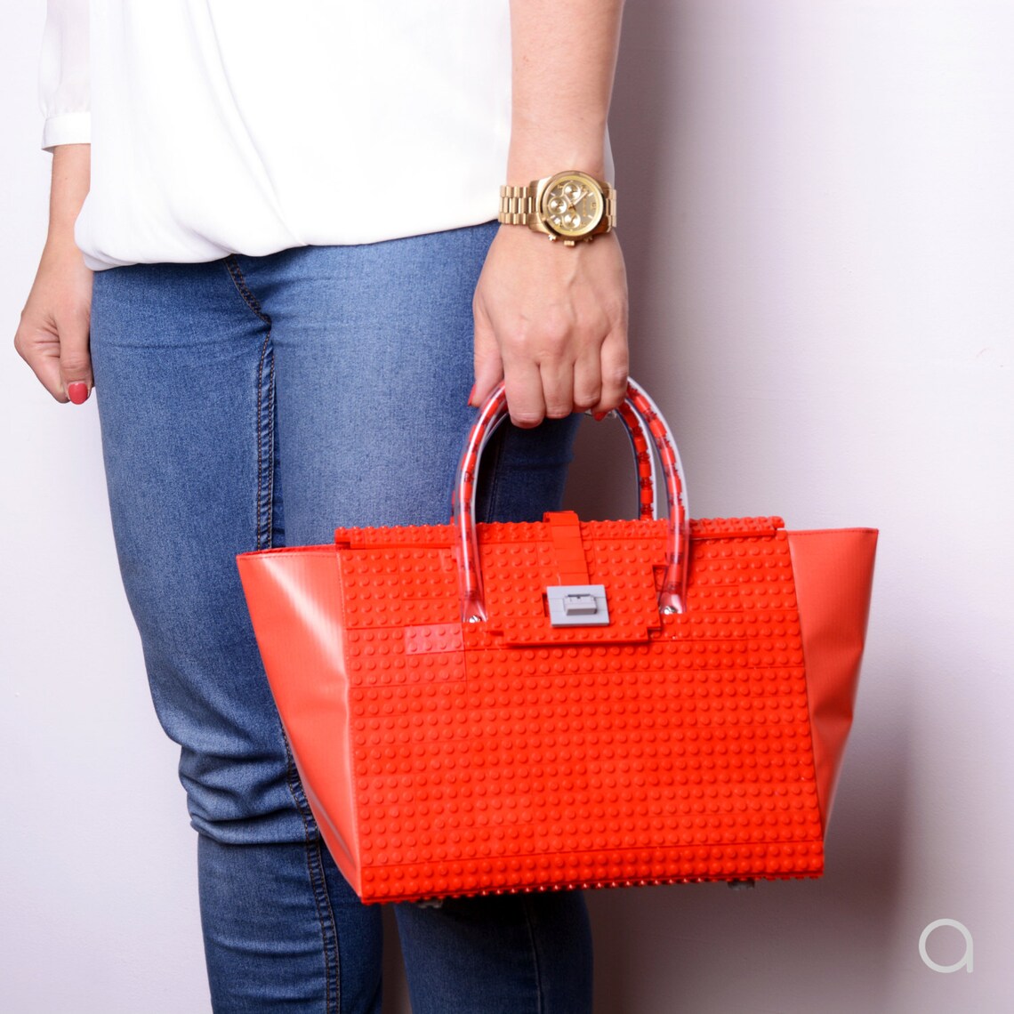 The Brick Bag in Red Made Entirely of LEGO® Bricks FREE SHIPPING ...